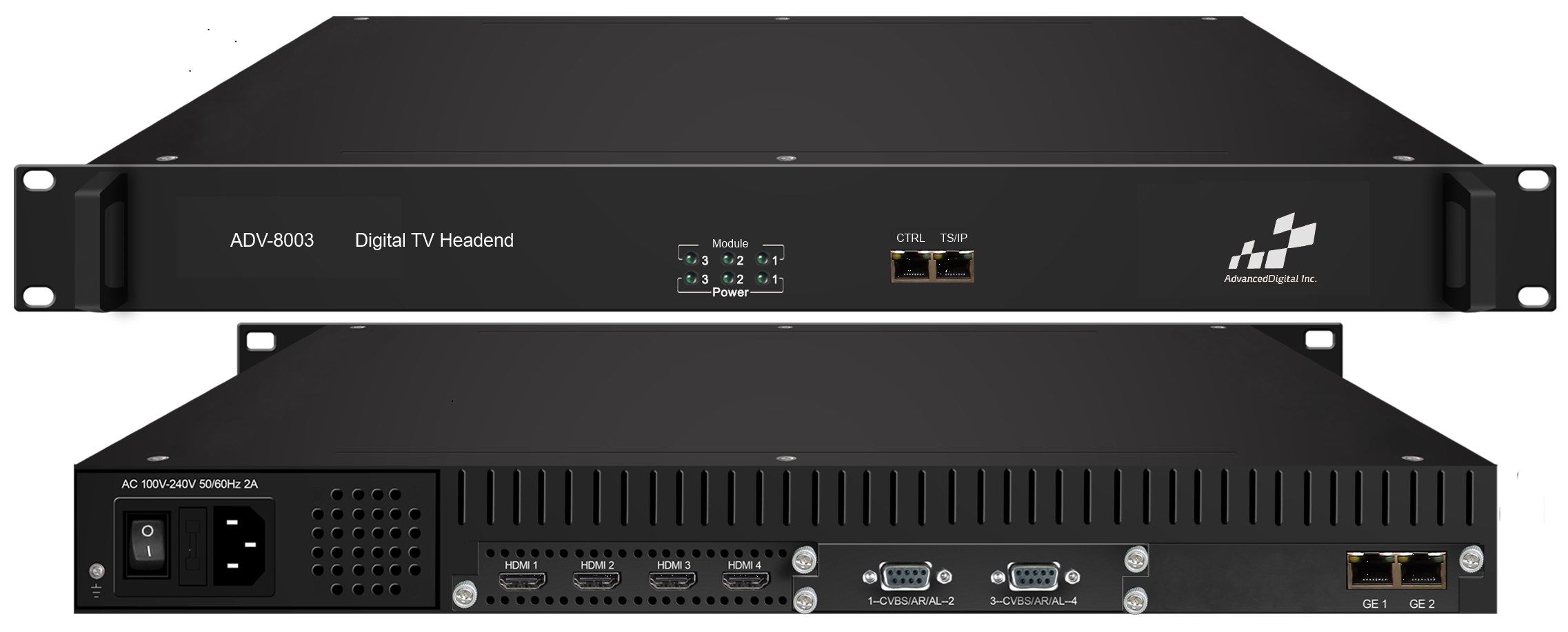 ADV-8003 - Digital TV Headend with 3-module slots | AdvancedDigital Inc.